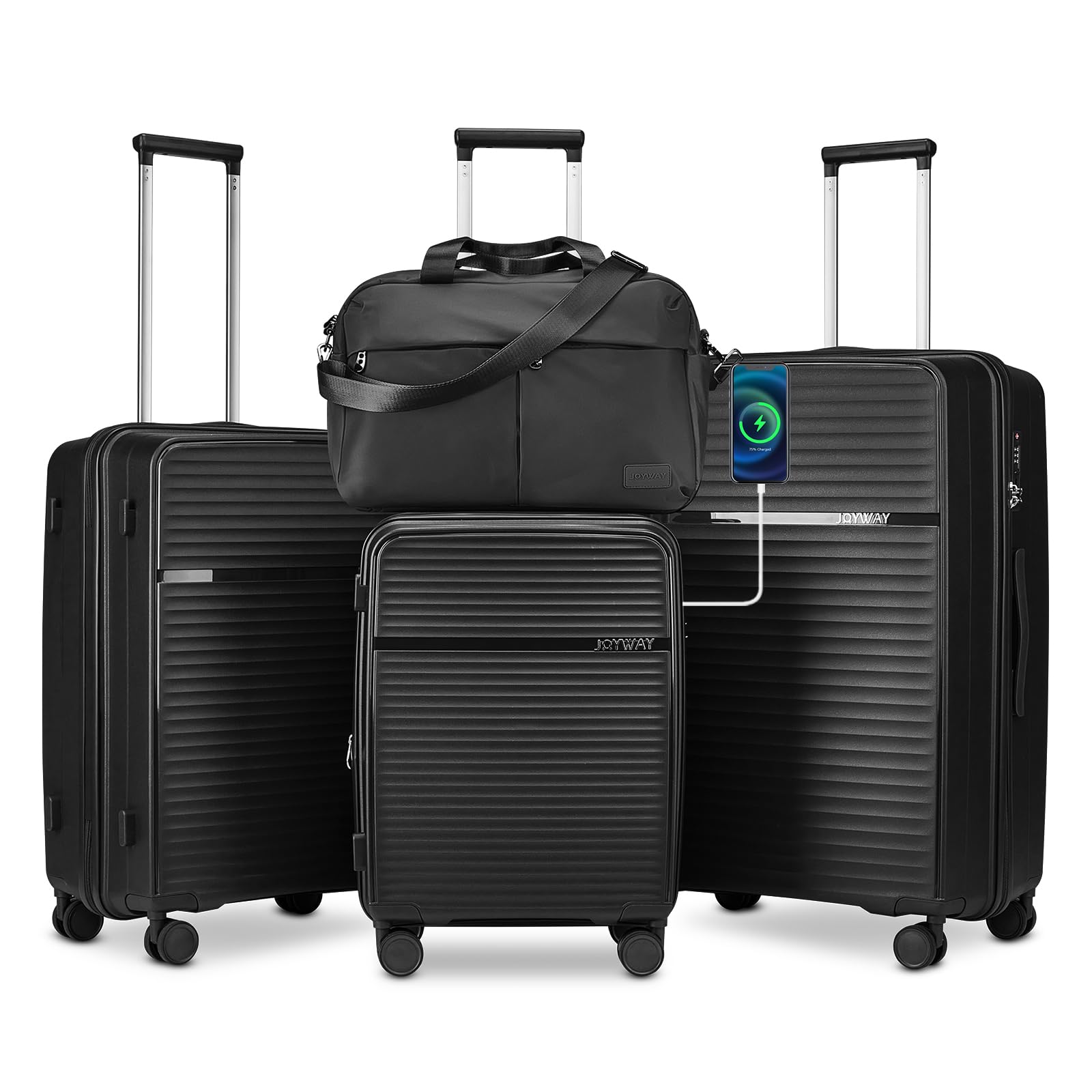 Amazon.com | Joyway Luggage Sets 3 Piece, Expandable Suitcase set with ...