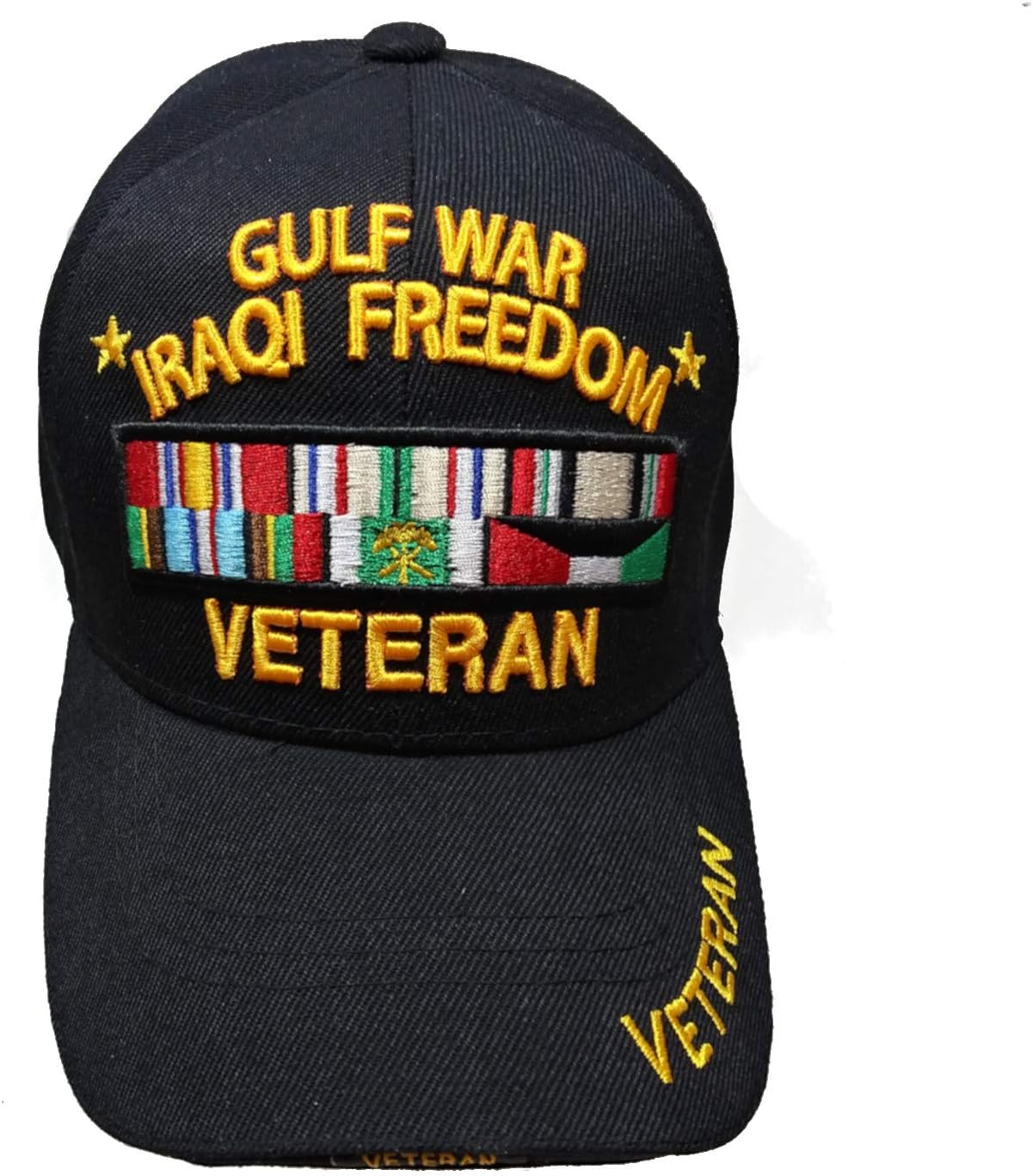 US Military Gulf War Iraqi Freedom Veteran Black Officially Licensed ...
