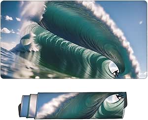 Amazon.com: Surfing Print Oversize Cloth Mousepadpad Pad 16x29.5 in ...