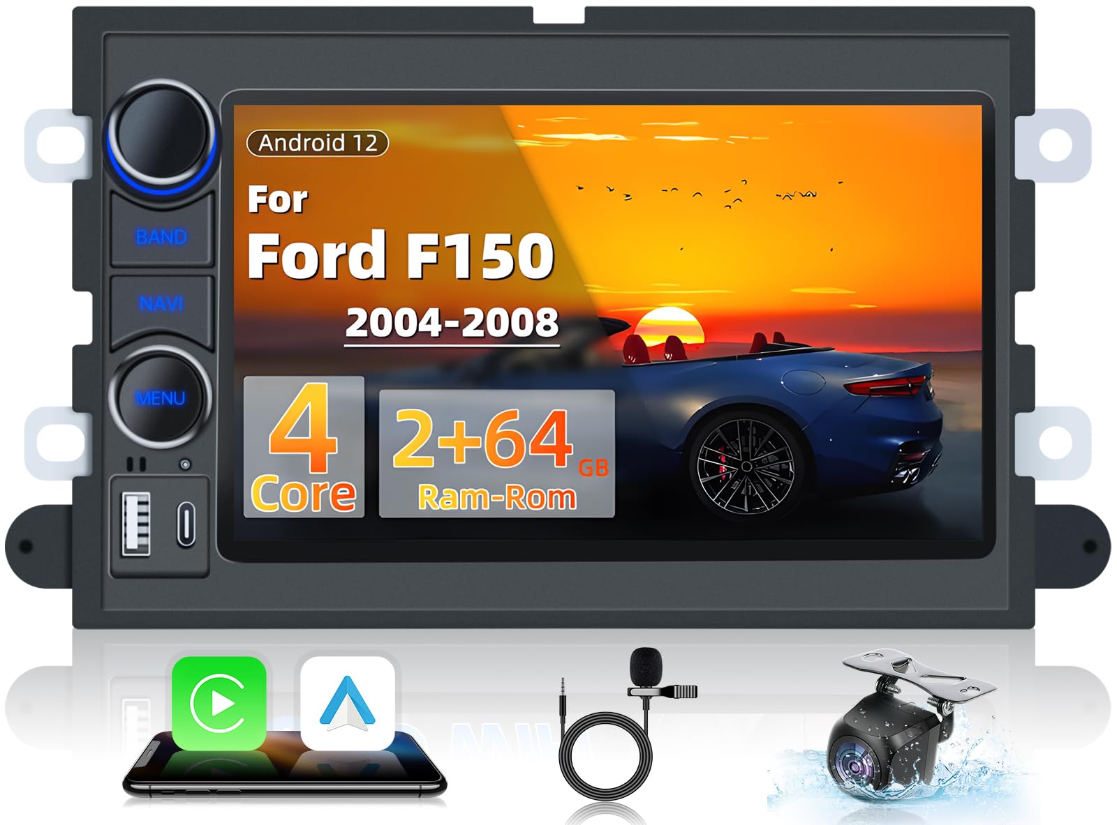 Amazon.com: Car Radio for Ford F150 2004 2005 2006 2007 2008: 1280x800 ...