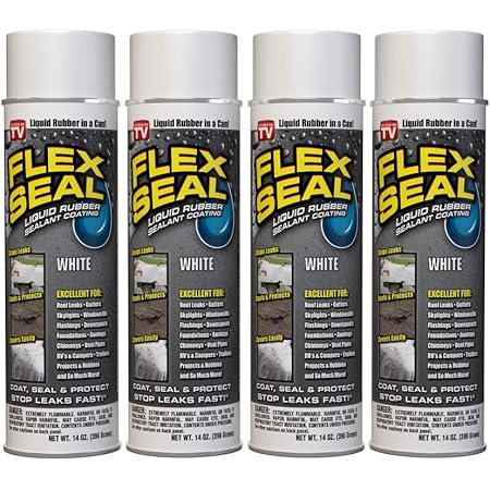 Amazon.com: Flex Seal Spray Rubber Sealant Coating, 14-oz, White (4 ...
