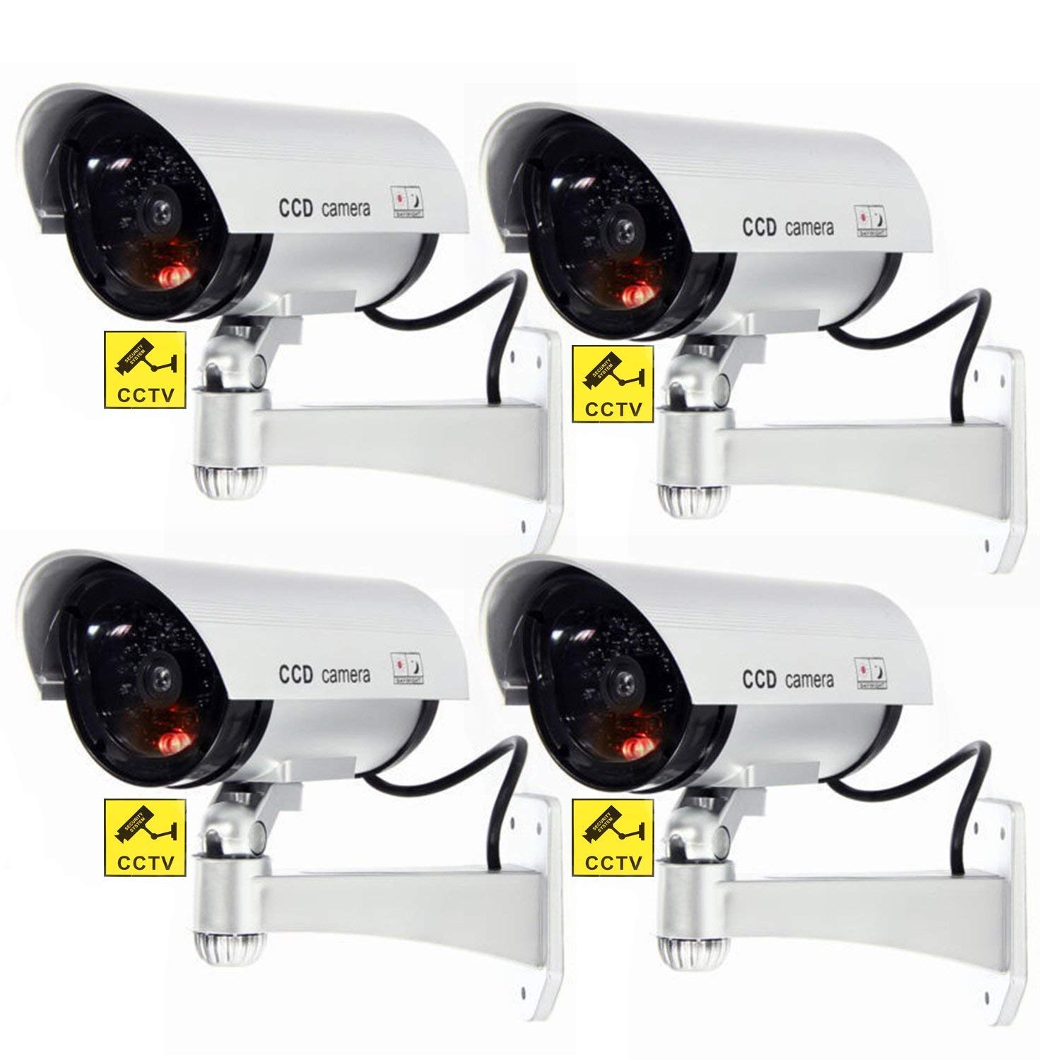Buy BSITFOW (Pack of 4 Fake Dummy Security CCTV Dome Camera with ...