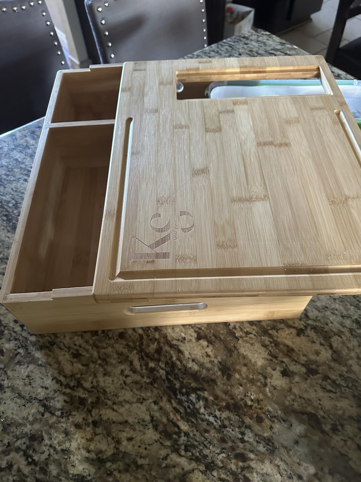 $9/mo - Finance OneKyS Bamboo Cutting Board with Containers - Tidyboard ...