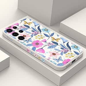 Amazon.com: LEECG for Samsung Galaxy S21 Ultra Case Creative Flower Pattern Design Phone Cover ...