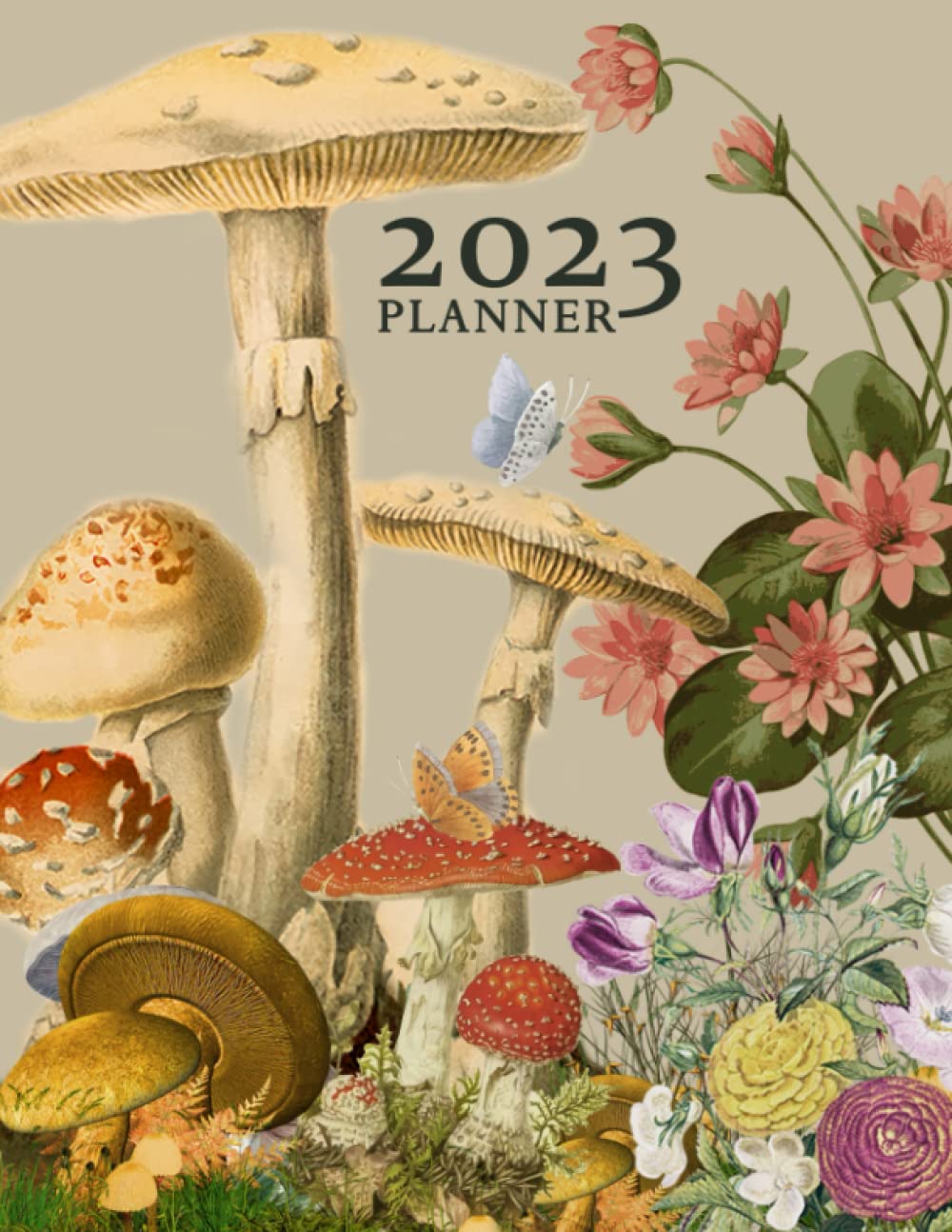 Amazon.com: 2023 Planner Vintage Mushroom Cottagecore: Mushroom Cover ...