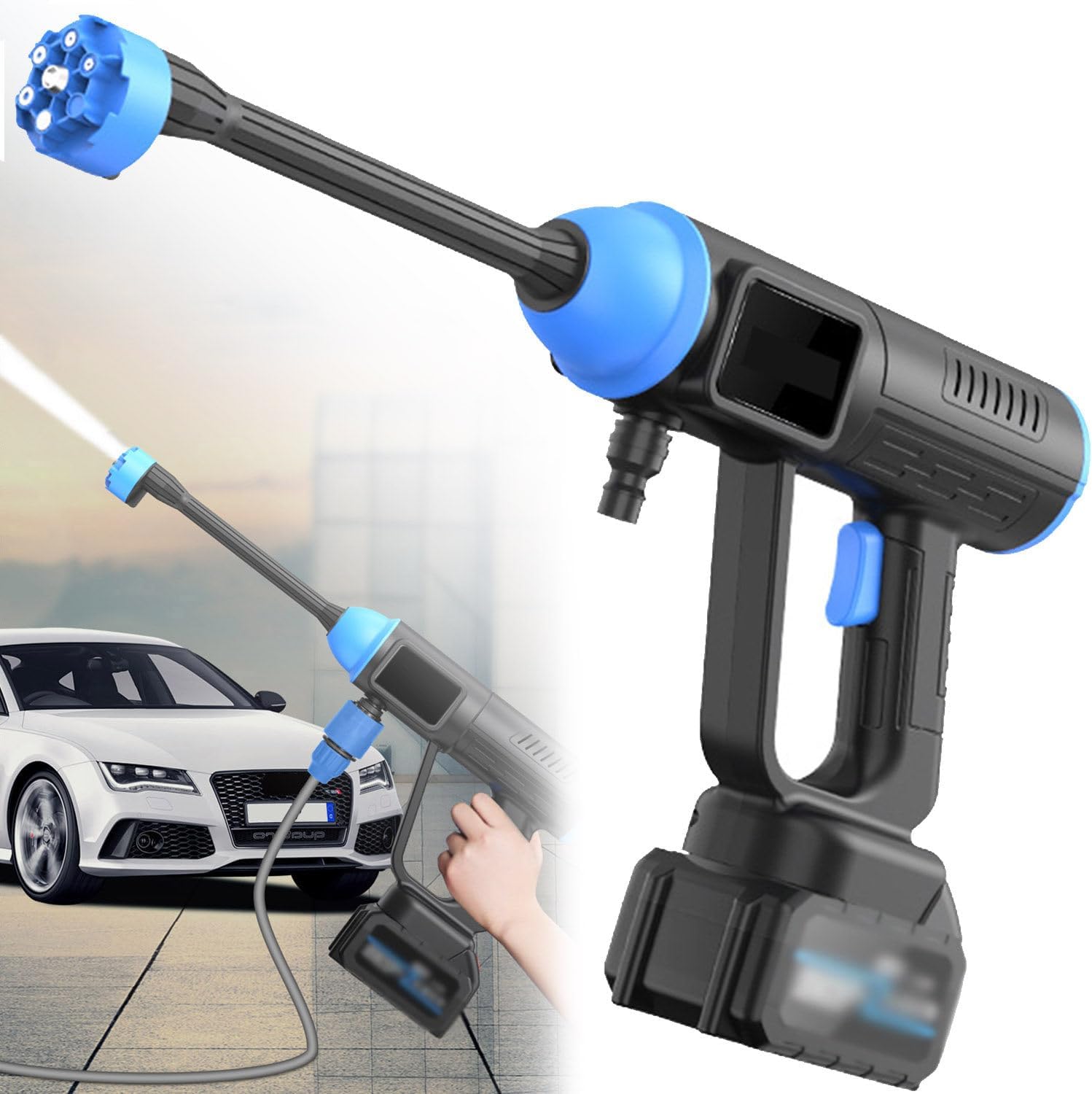 Cordless high-Pressure Cleaner, Portable high-Pressure Cleaner Gun, max ...