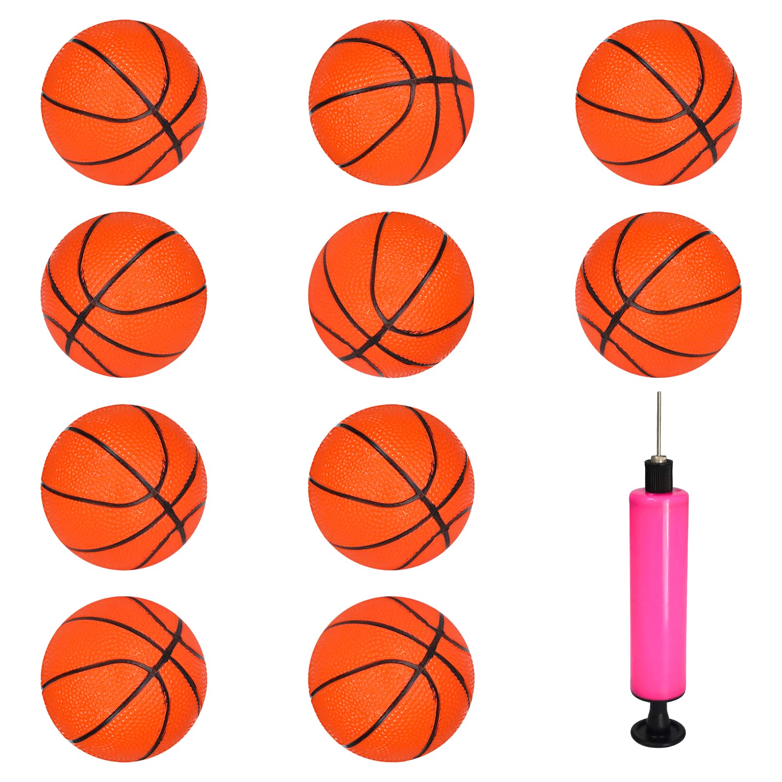Lukinuo Mini Inflatable Basketballs 10pcs 4Inch Rubber Mini Basketball ...