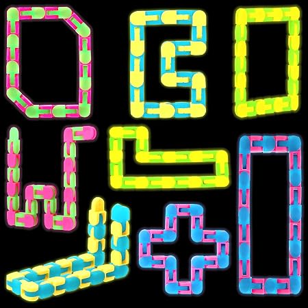 Amazon.com: Yeetec 6 Pack 24 Links Wacky Tracks Snap and Click Fidget ...