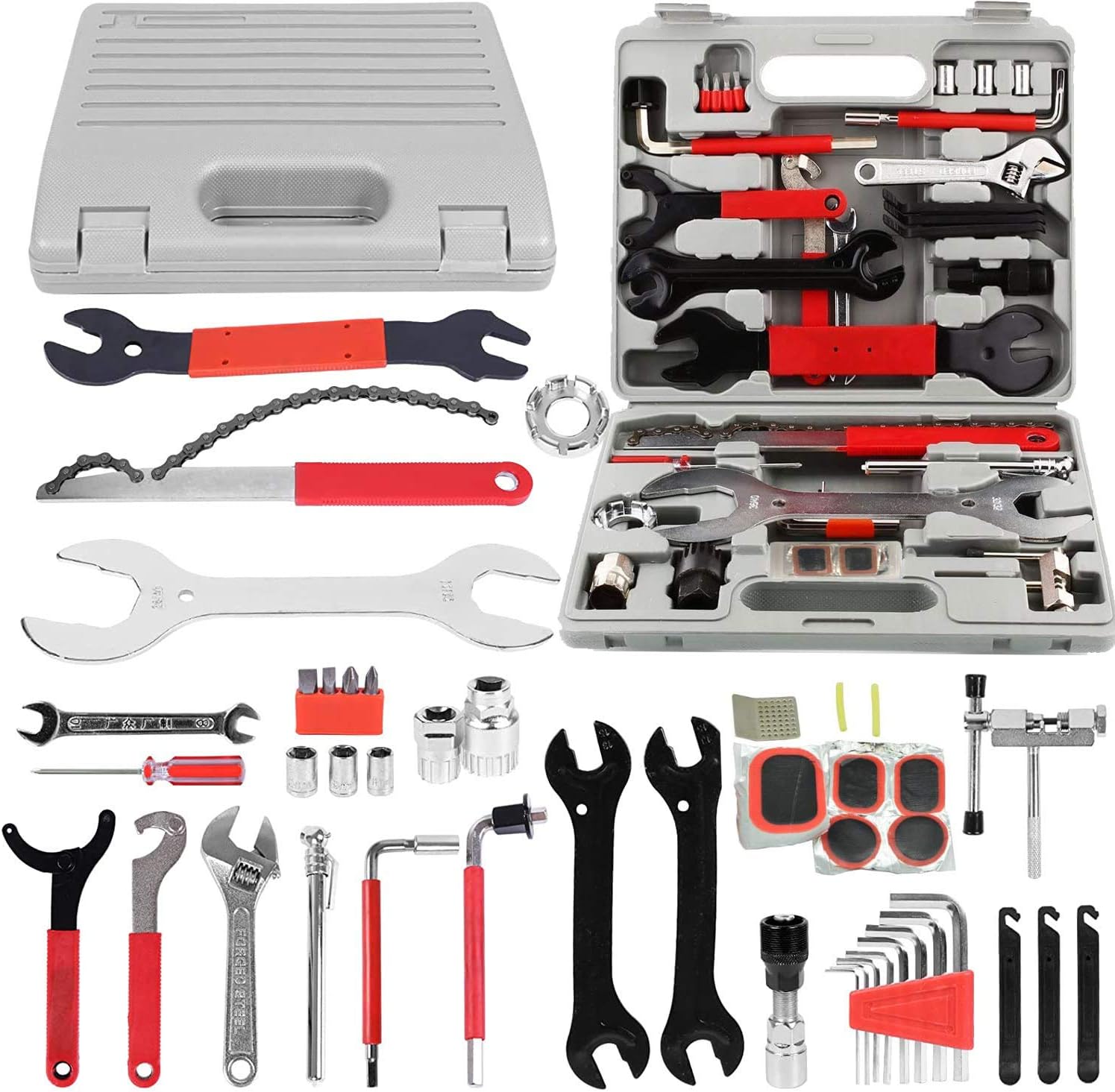 Amazon.com: YBEKI Bike Repair Tool Kit - Bicycle Tool Kit Set With ...