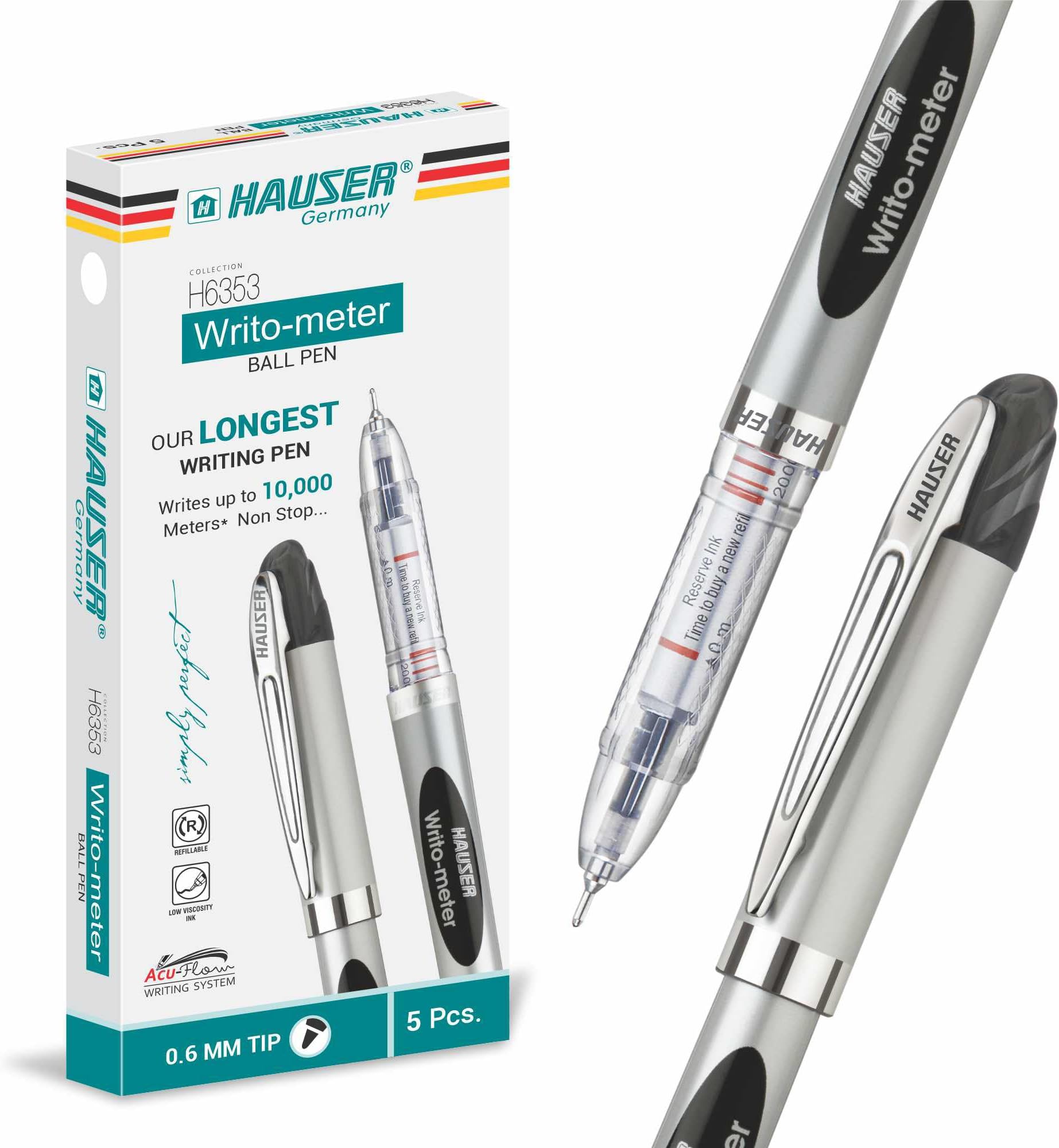 Amazon.com : HAUSER Writo-meter Longest Writing Pen – 10,000+ Meters ...