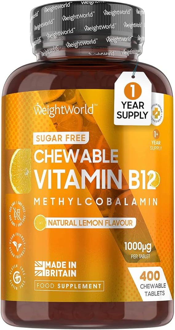 Chewable Vitamin B12 Tablets High Strength 1000mcg - 400 Sugar-free ...