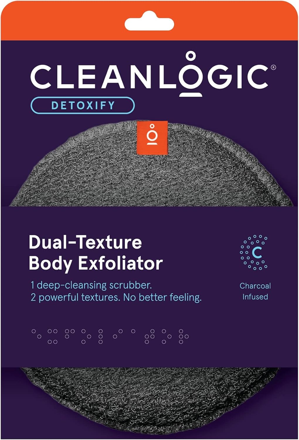 Amazon.com : Clean Logic Detox Charcoal Scrubber Body Dual Texture ...