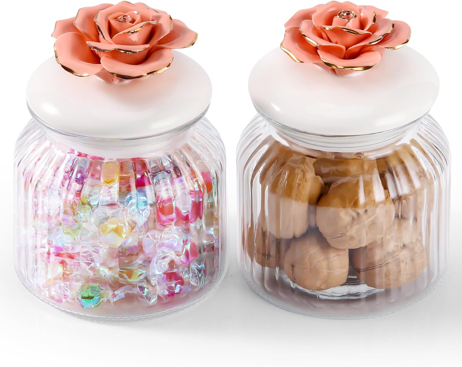 Amazon.com: HAN SHENG Decorative Glass Jars Glass Containers Food Glass ...