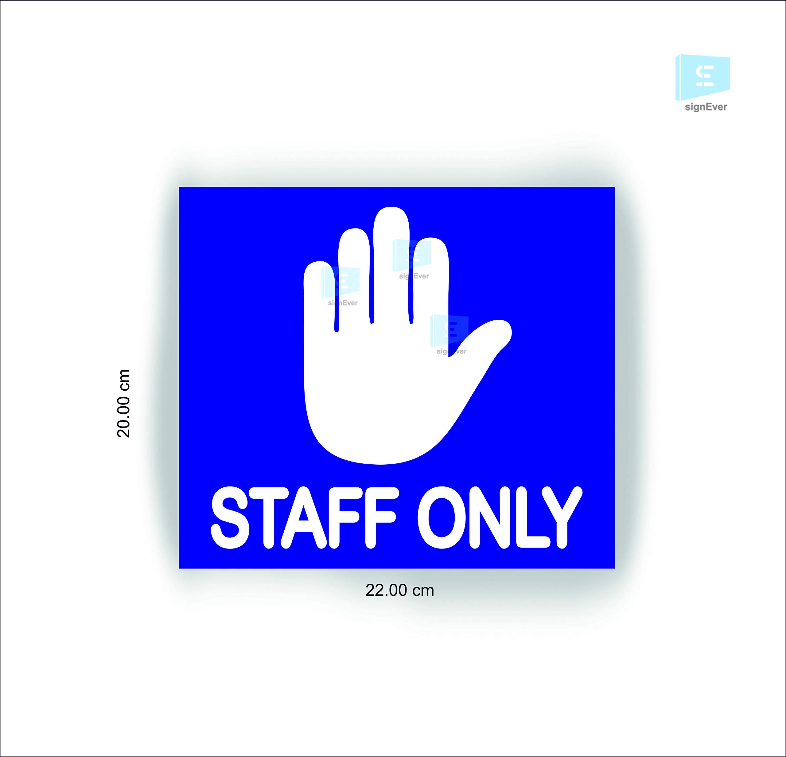 Buy SIGN EVER Staff Only Sign Board For Office Bank Factory Restaurant ...