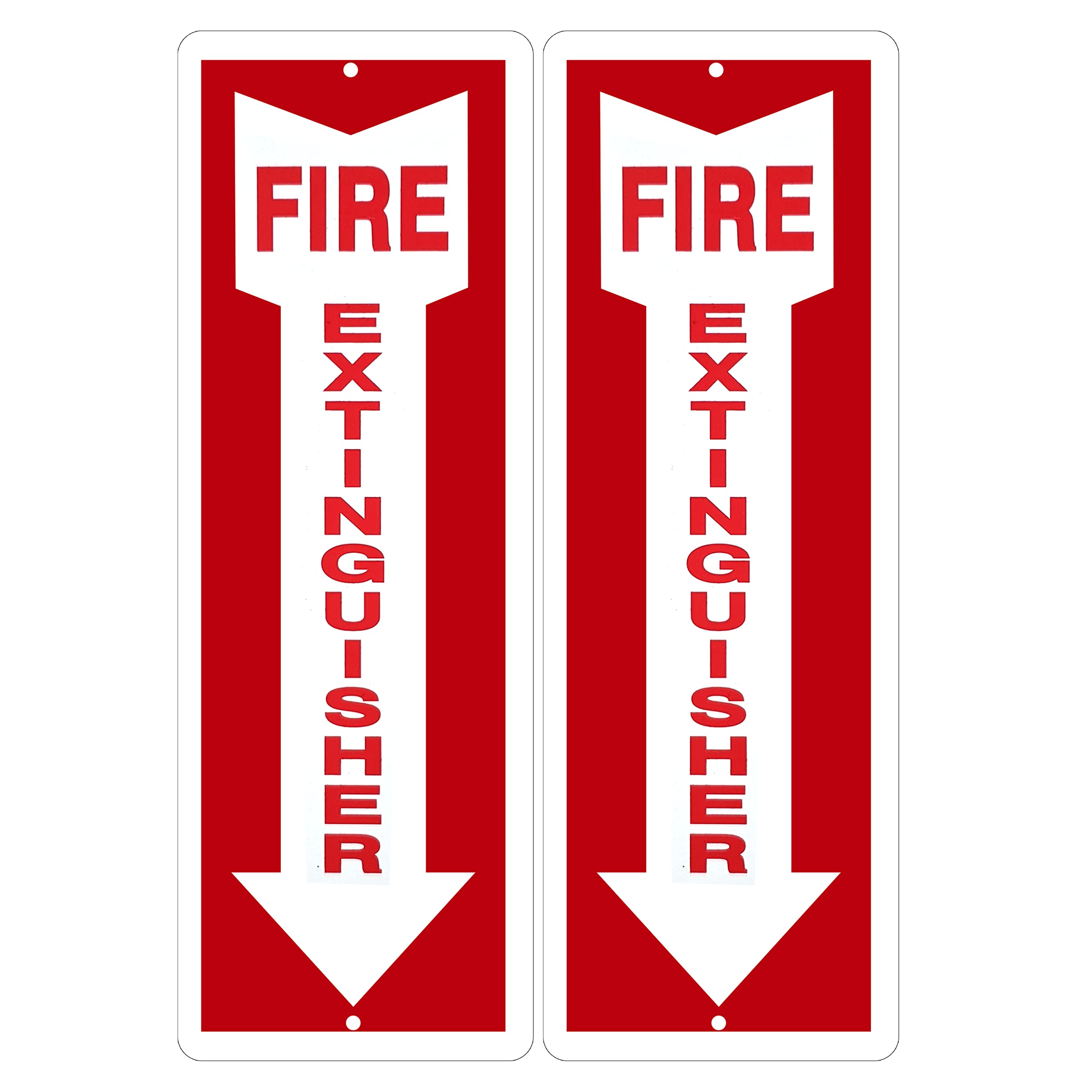 Buy OLANZU Pack of 2 Engineer Grade Aluminum Fire Extinguisher Sign ...