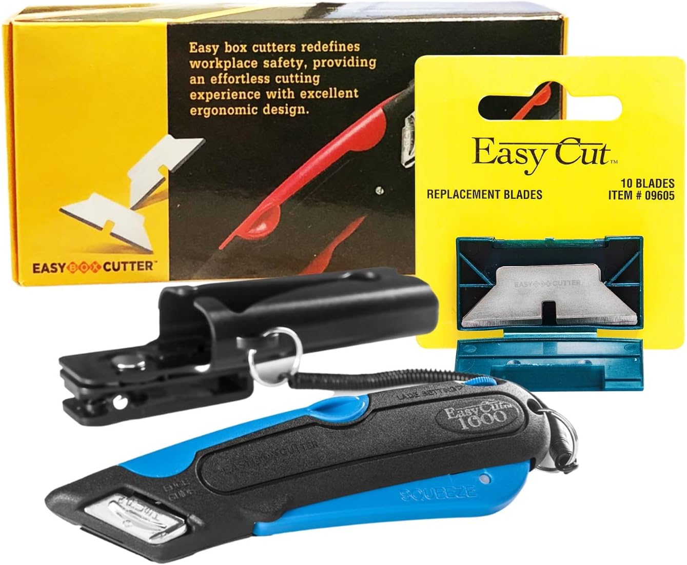 EasyBoxCutter, Easy Cut 1000 Blue Cutter with 10 ct Standard ...