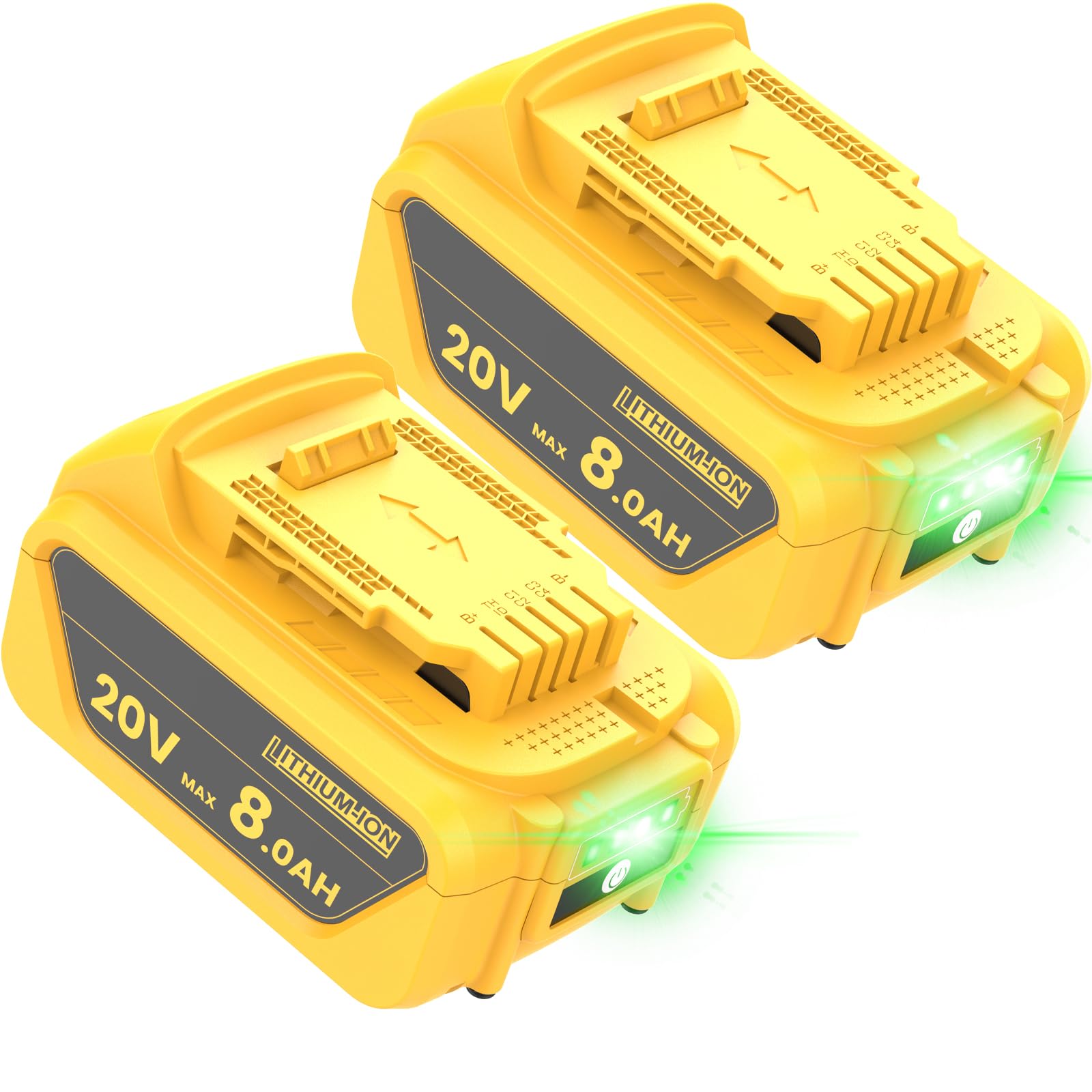 Amazon.com: 8.0Ah Replacement for Dewalt 20V Max Battery, Compatible ...