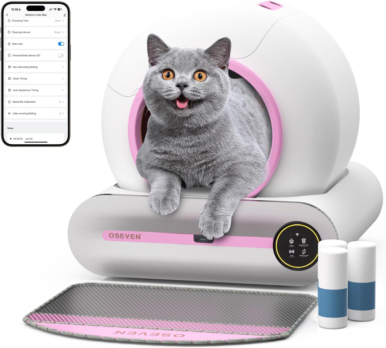 Amazon.com: Self-Cleaning Cat Litter Box with APP Control- Weight ...