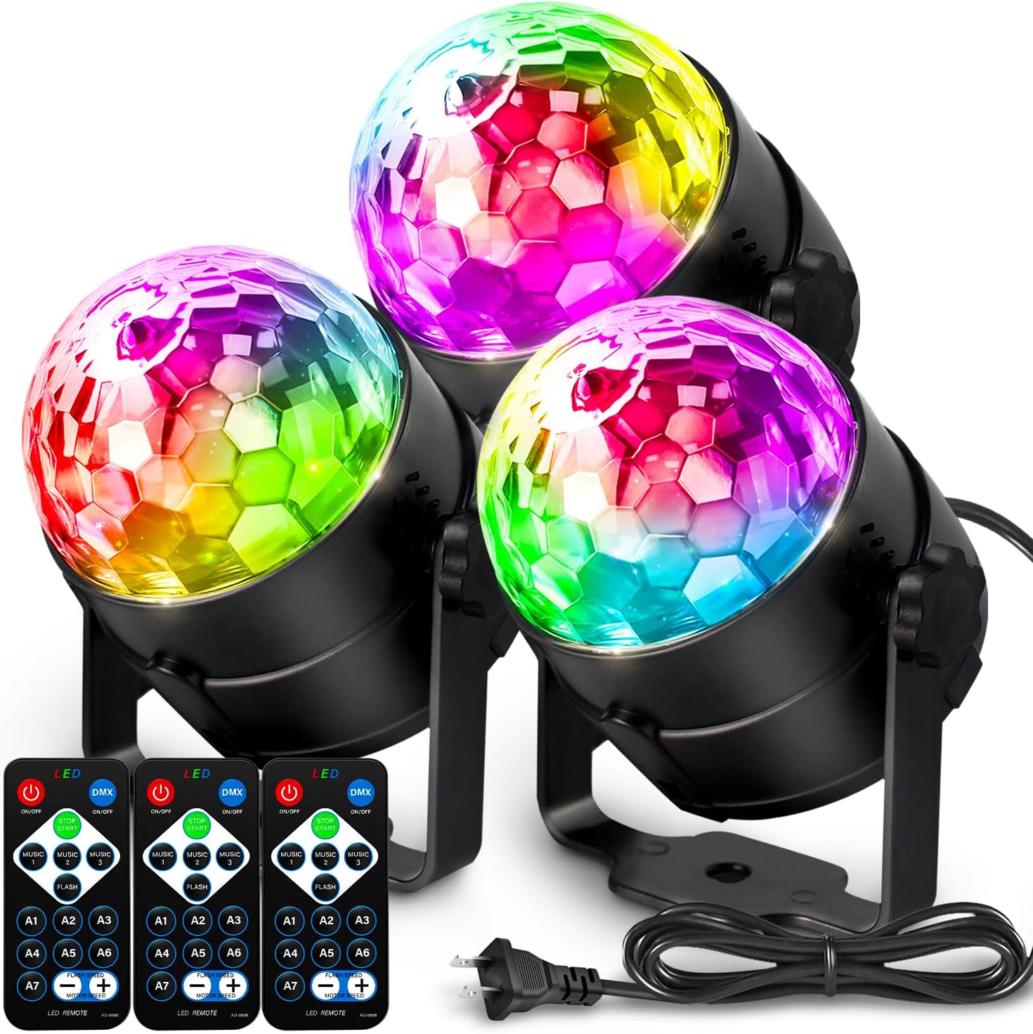 Playbees Rotating Disco Ball - LED Revolving Disco Ball with Movable ...
