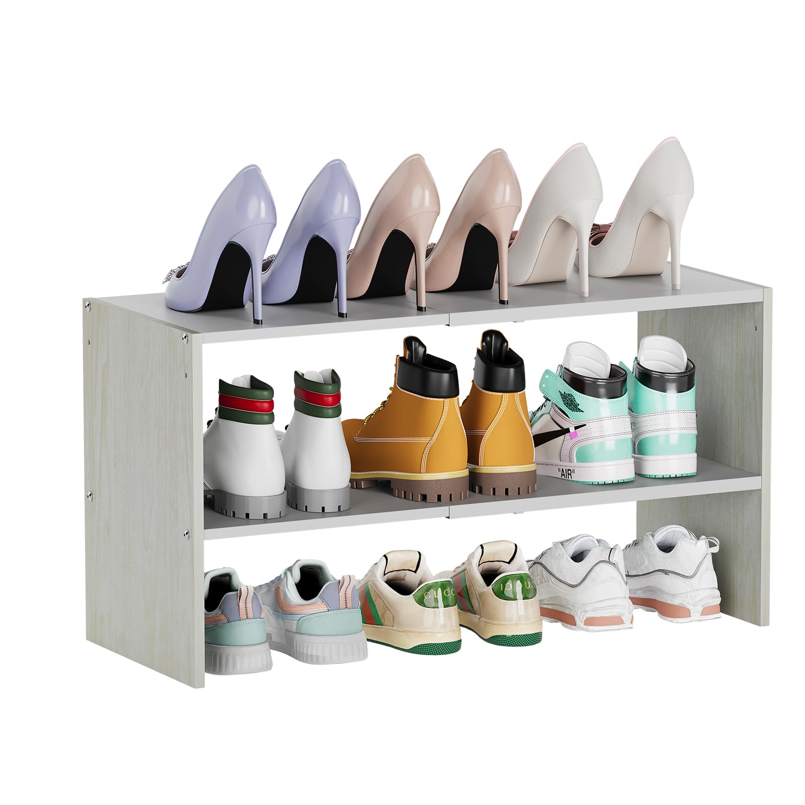 Amazon.com: X-cosrack 2-Tier Small Shoe Rack Organizer for Closet ...