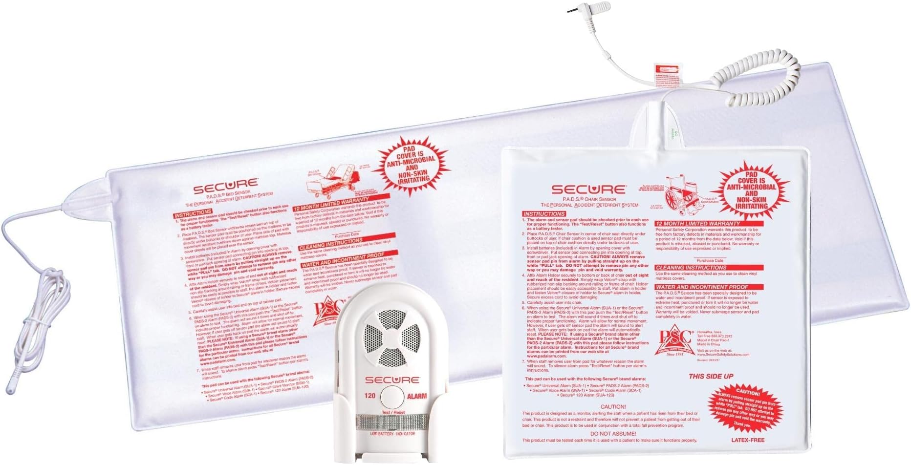 Amazon.com: Alert-Mate Pull Cord Patient Alarm Monitor for Chair & Bed ...