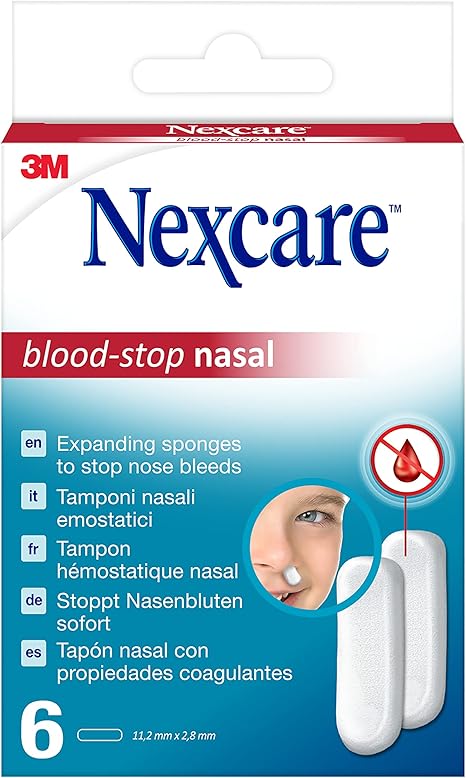 Nexcare Blood-Stop Tampon Nasal Hémostatique Set de 6 Tampons : Amazon ...