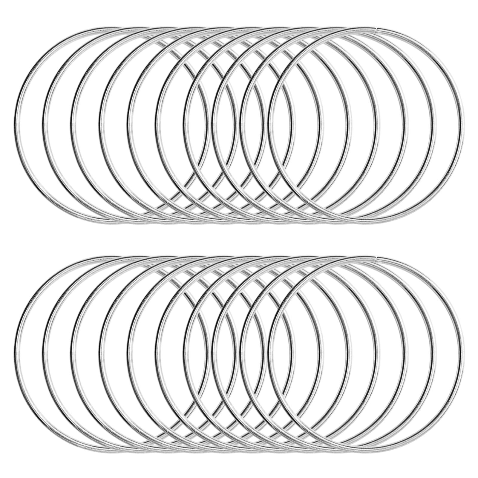 Amazon.com: 20 Pcs 3 Inch Metal Rings for Craft Silver Hoops Floral ...
