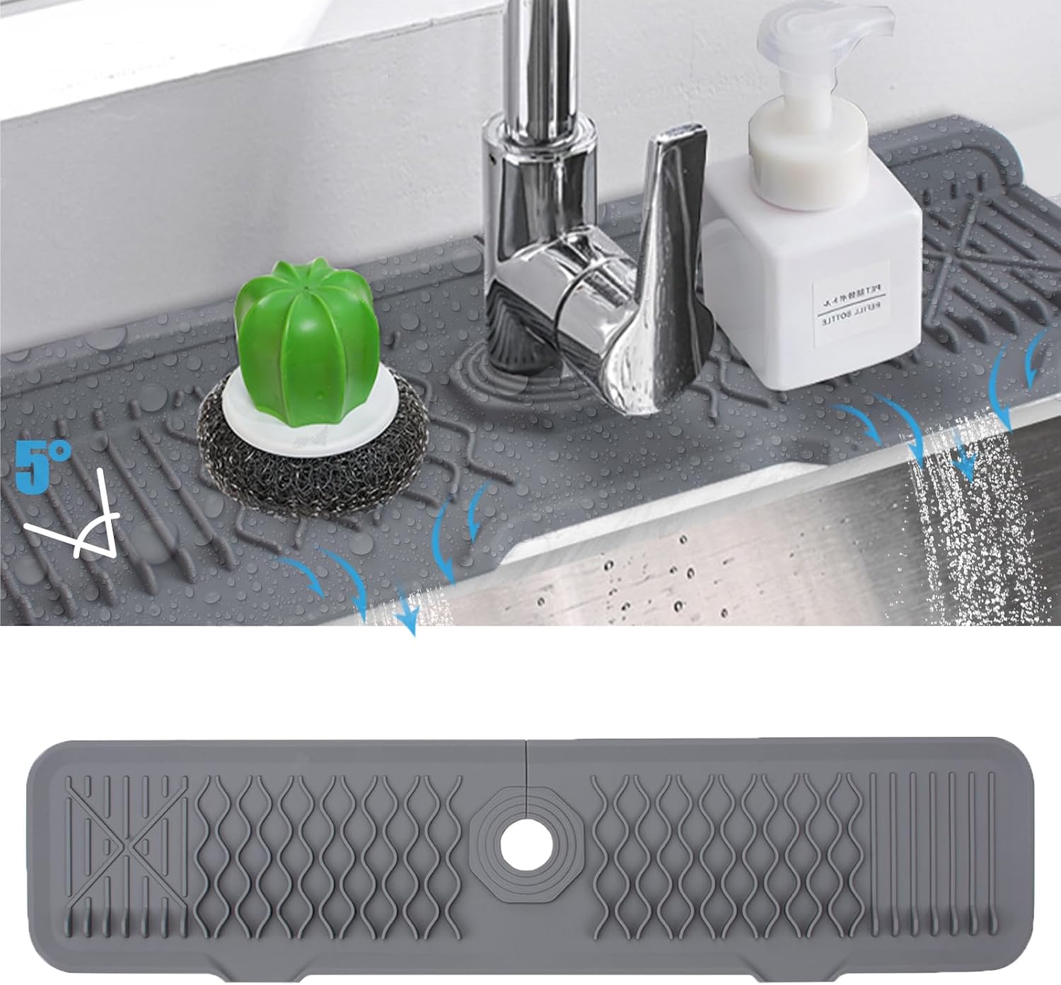 Amazon.com: CINCOSKY Kitchen Sink Splash Guard - Multi-Functional ...
