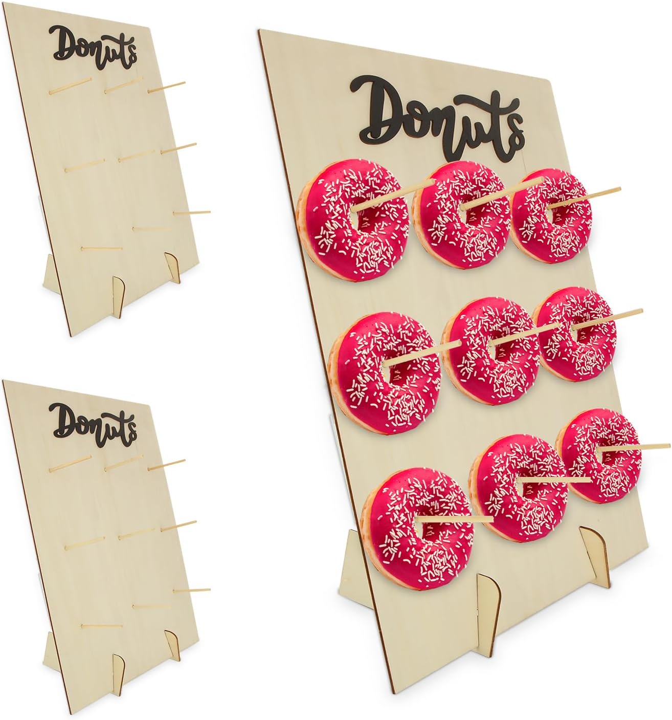 Amazon.com: SHUESS 3 PCS Donut Wall Display Stand, Wood Donut Display ...