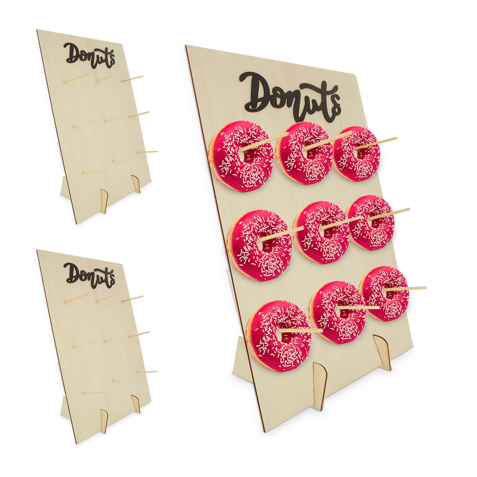 Amazon.com: SHUESS 3 PCS Donut Wall Display Stand, Wood Donut Display ...
