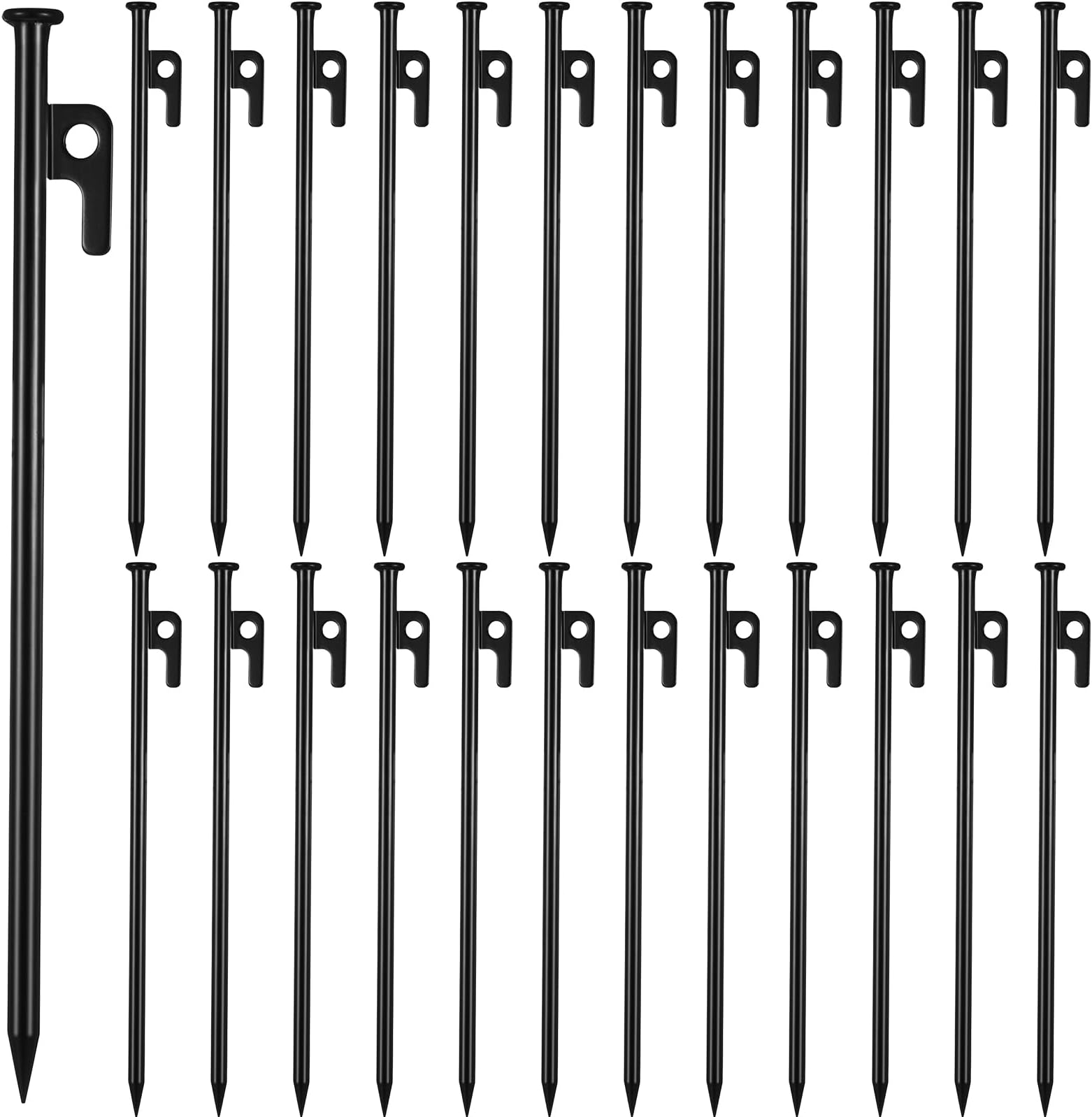 Amazon.com : IUMÉ 10-Pack Tent Stakes, Black / 11.8inch Heavy Duty ...