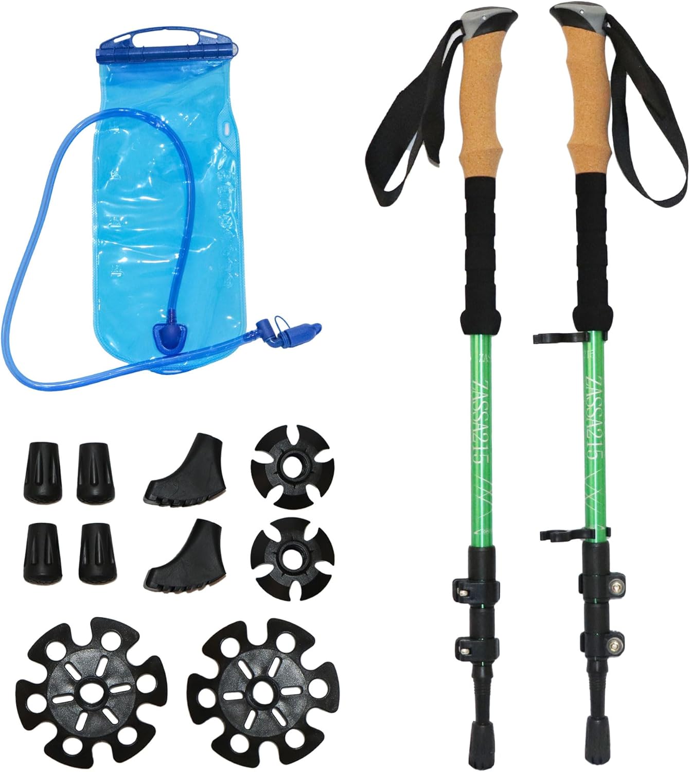 Amazon.com: ZASSA215 Lightweight Collapsible Trekking Poles – Ergonomic ...