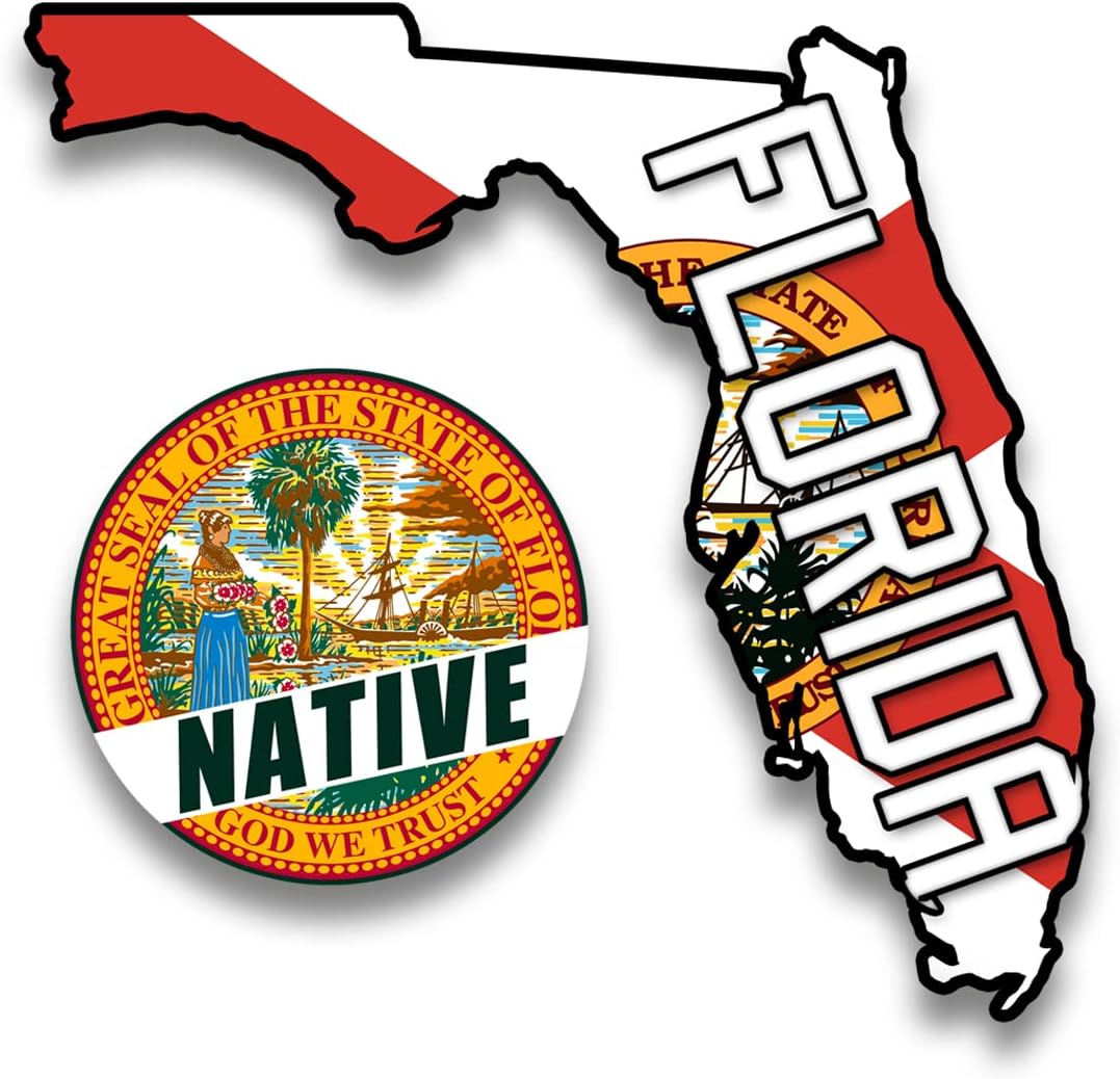 Amazon.com: Local Florida Native Wave Vinyl Sticker Waterproof Decal ...