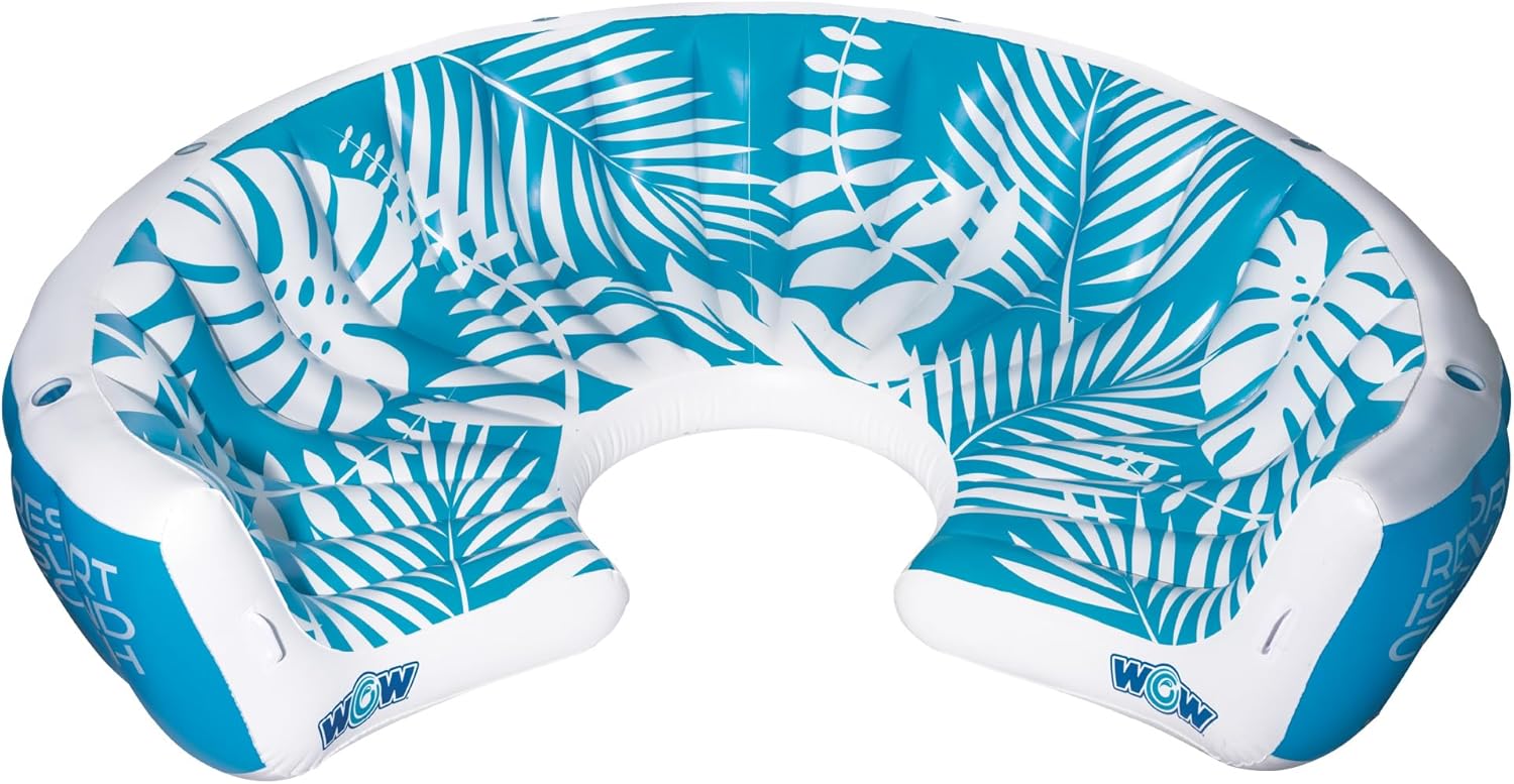 WOW Sports Inflatable Water Resort Island, Inflatable Lounger Float ...