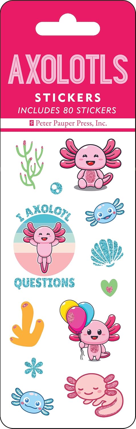 Axolotls Sticker Set (80 Stickers) (Sticker Sheets): Peter Pauper Press ...