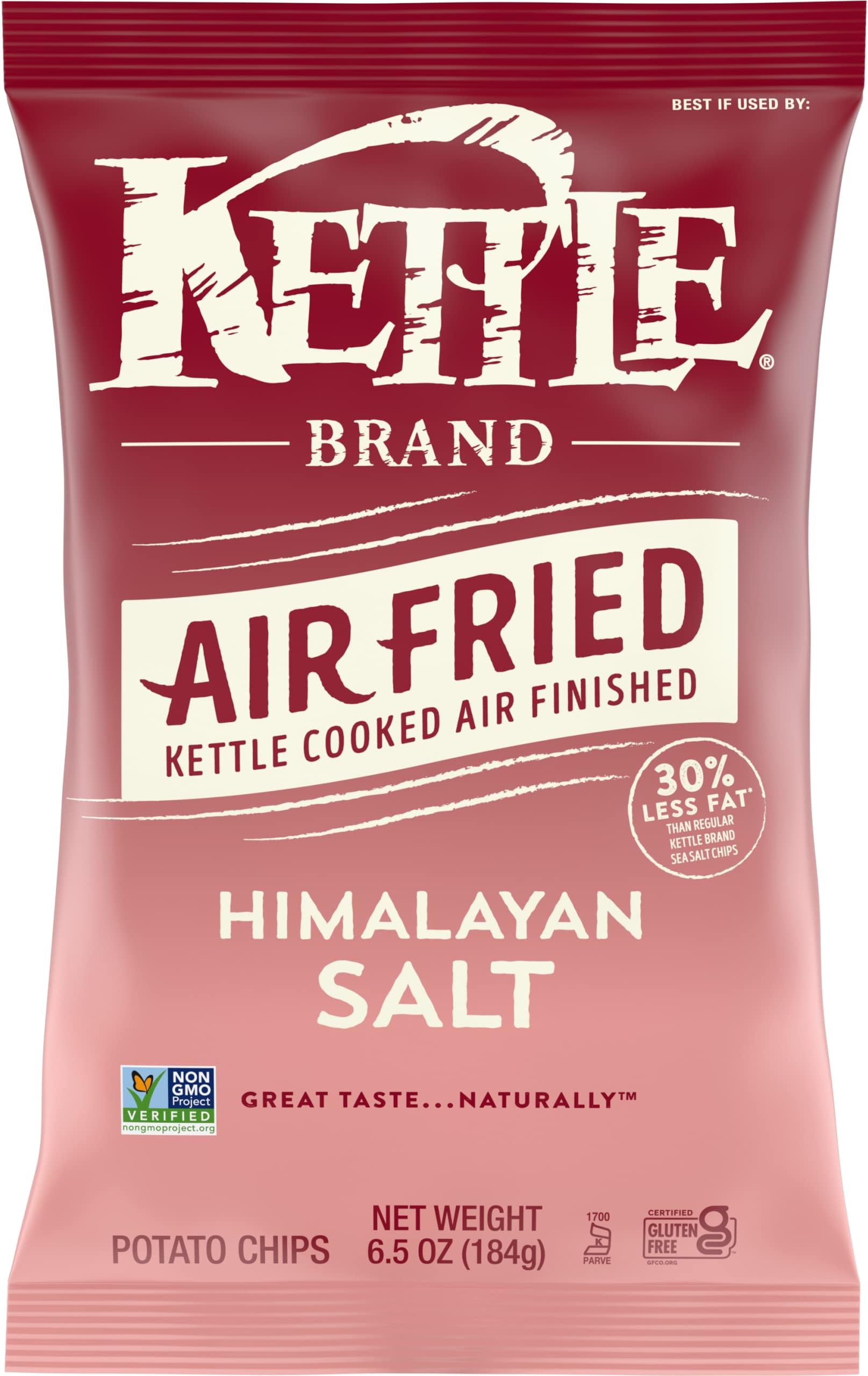 Amazon.com: Kettle Brand Potato Chips, Air Fried Himalayan Salt Kettle ...