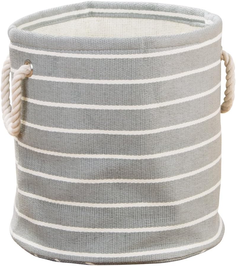 Amazon.com - InterDesign Luca Fabric Storage, Round Bin with Handles ...