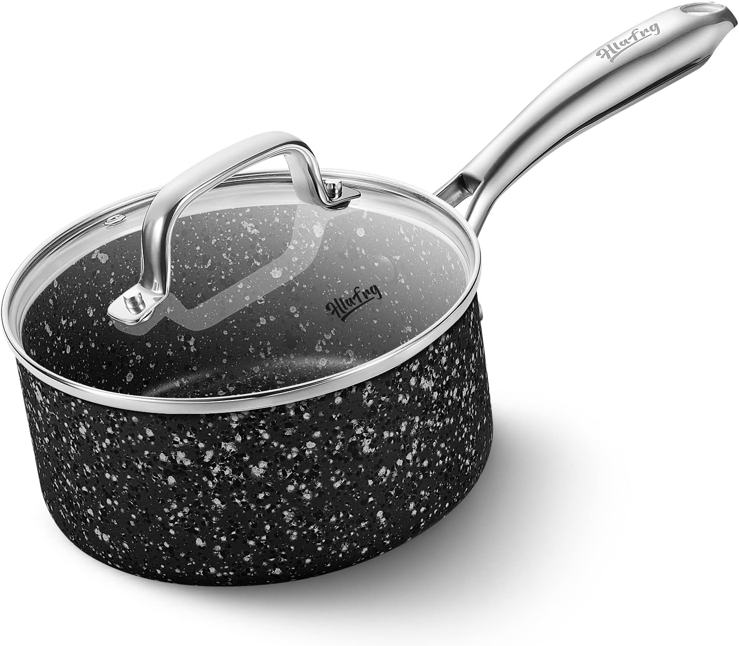 Amazon.com: HooJay Nonstick Saucepan Set with Lid, Non Stick 1Qt & 2Qt ...