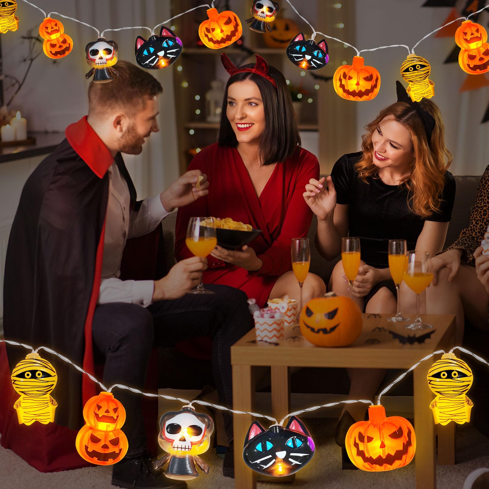 Snapklik.com : Halloween Decorations 20LED 9.8FT Pumpkin String Lights ...