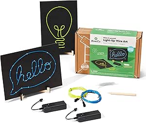 Amazon.com: KiwiCo Light-Up Wire Art Kit - DIY Electroluminescent Signs ...