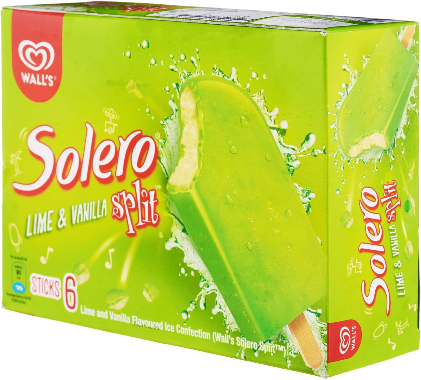 Solero Spilt Lime Multipack Ice Cream Stick - Frozen, 6 x 64ml : Amazon ...