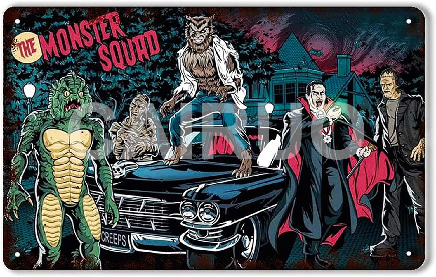 Amazon.com: For Classic The Monster Squad Poster Vintage Metal Tin Sign ...