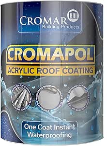 CROMAR Cromapol Acrylic Roof Coating – Black Fibre Reinforced Liquid ...