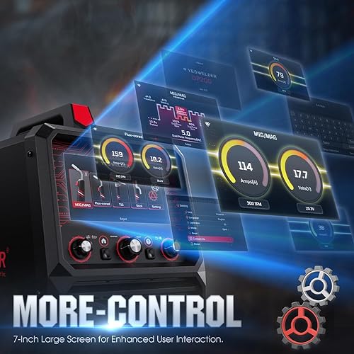 YESWELDER Firstess DP200 Pulso dual, pantalla LCD de 7 pulgadas 120240 ...