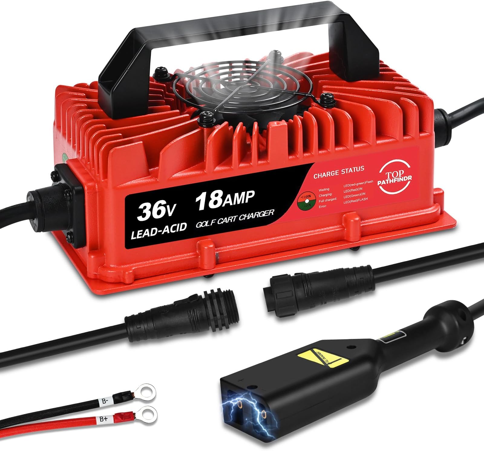 Amazon.com: 36 Volt 18 Amp Golf Cart Charger Compatible with EZGO TXT ...