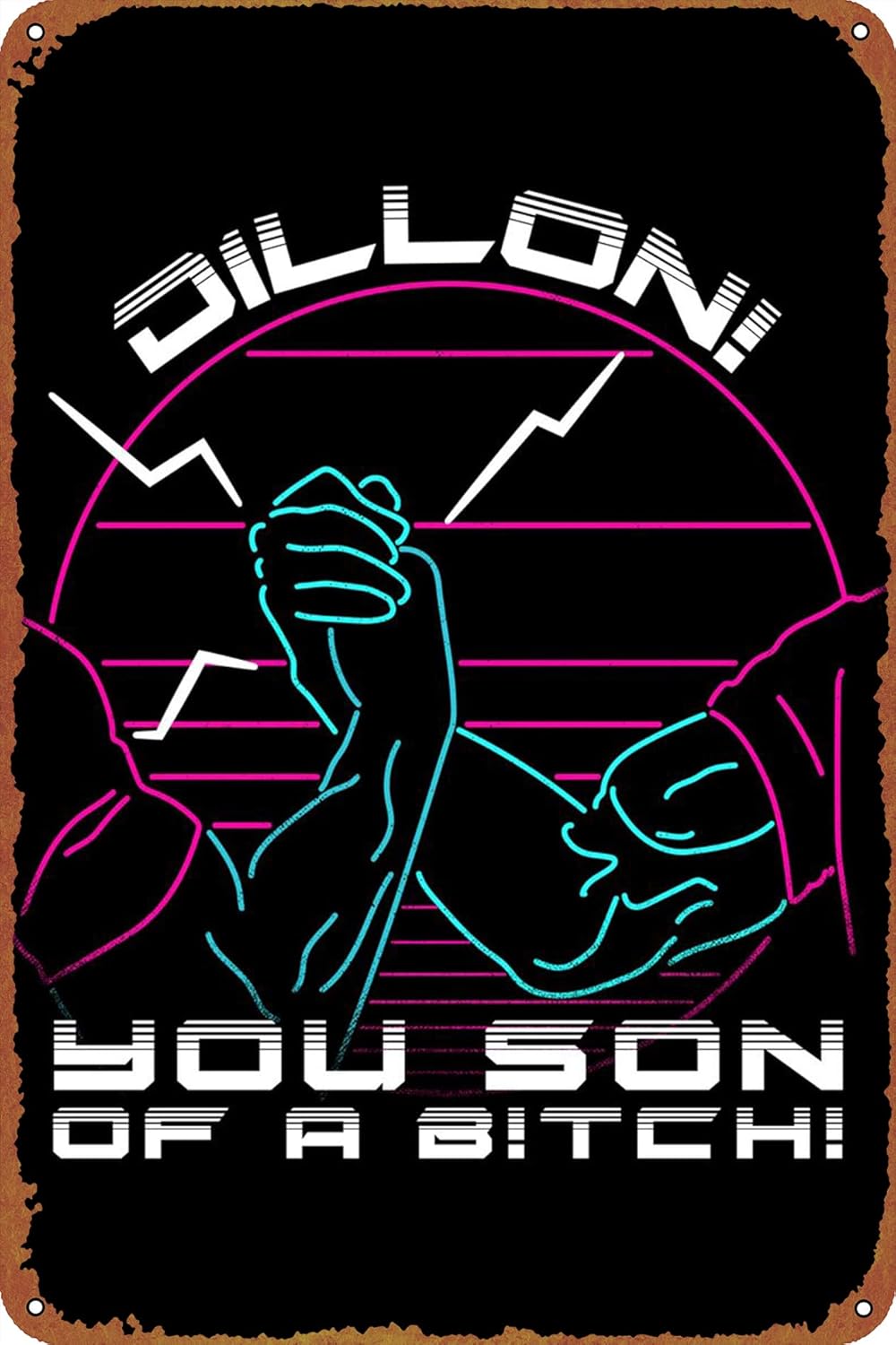 Amazon.com : Dillon Predator Movie Poster Retro Metal Tin Sign Vintage ...