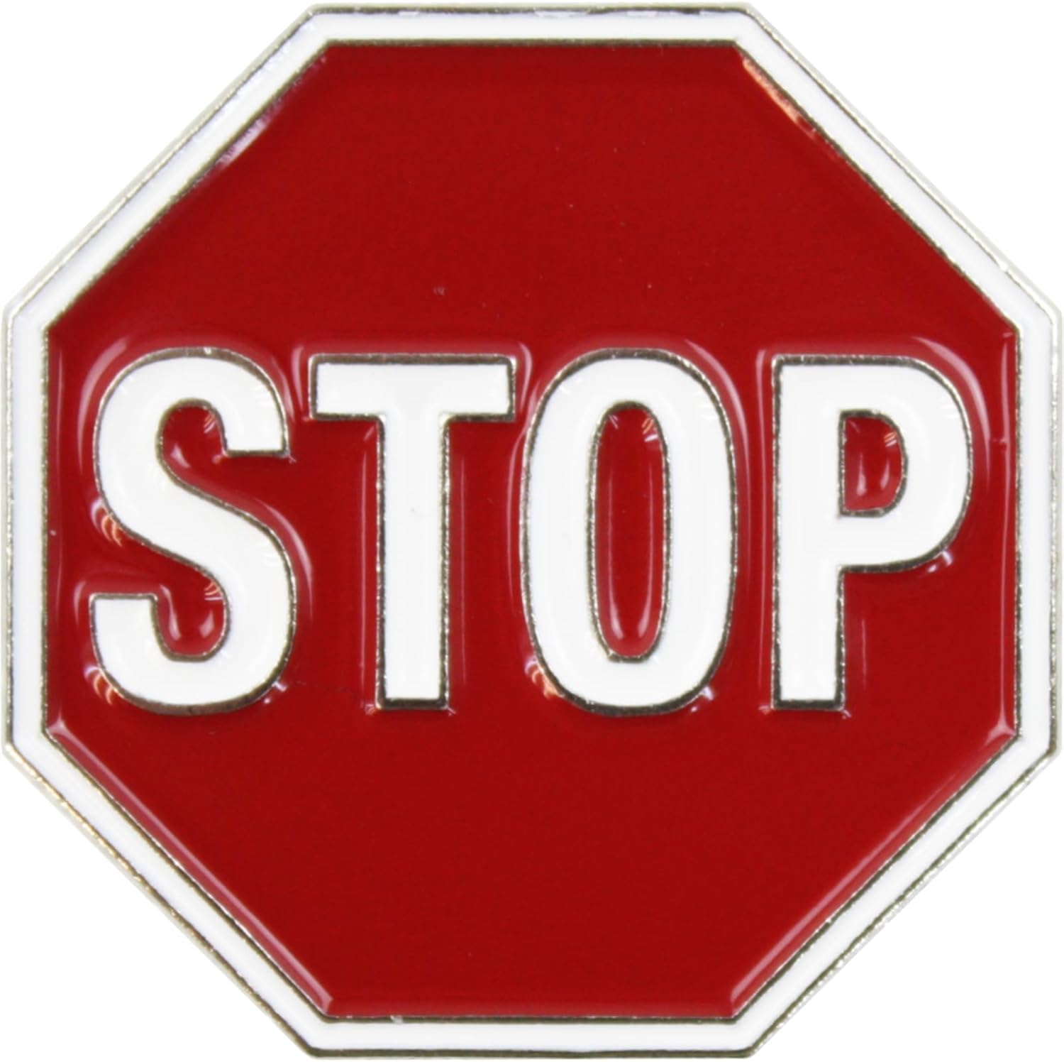 Amazon.com: Stop Sign Enamel Pin – Classic Traffic Symbol Accessory for ...