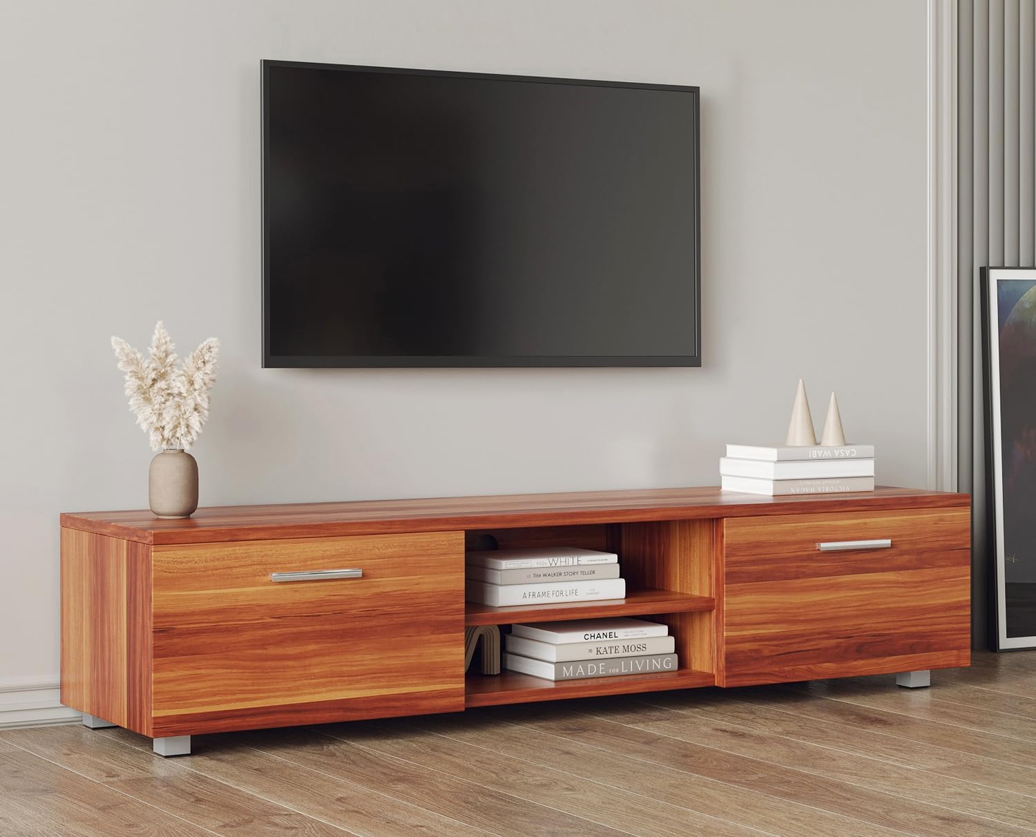 Amazon.com: Hennhari Low TV Stand for 50 55 60 65 70 inch TV ...