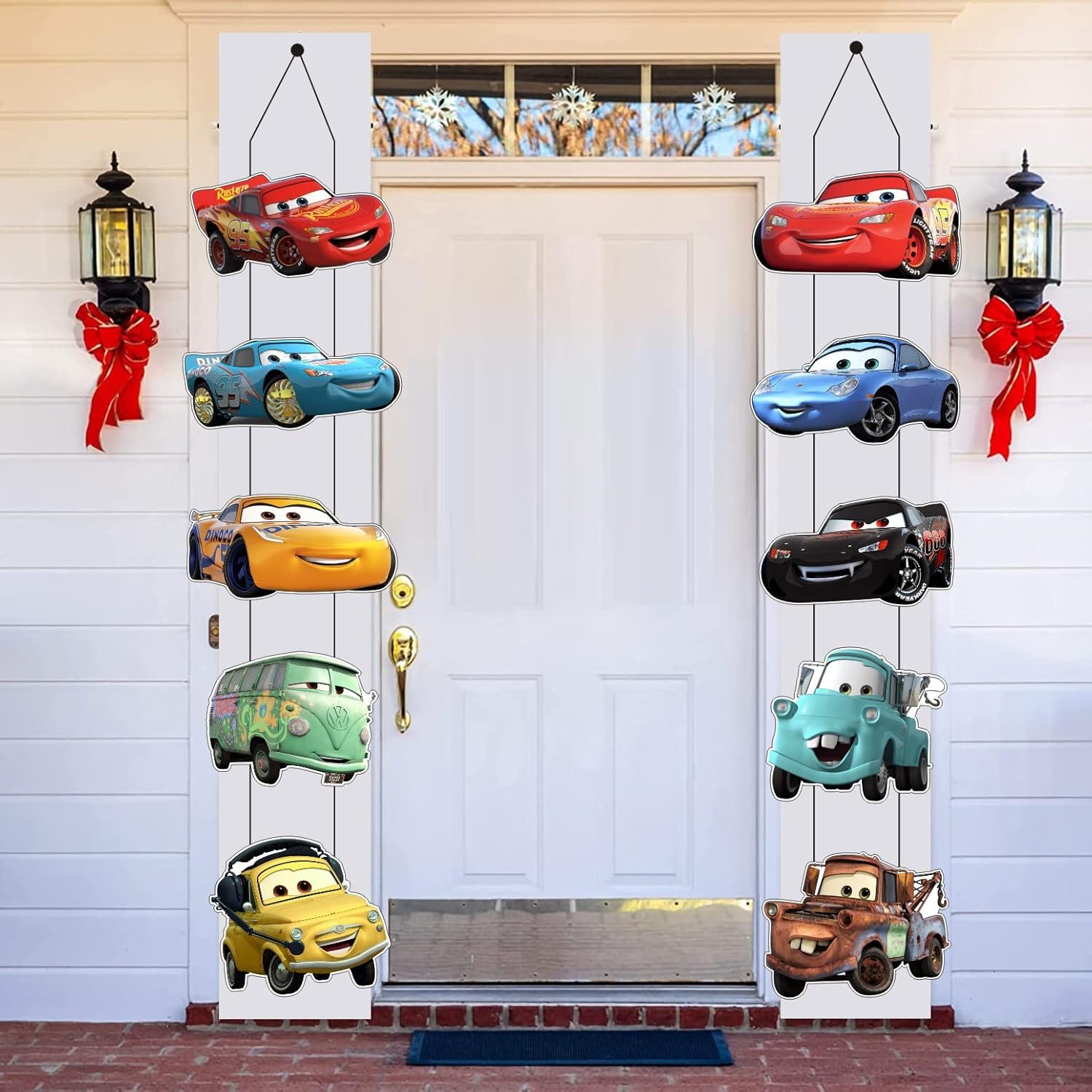 Amazon.com: Race Cars Porch Sign Door Hanging Banner, Cars Birthday ...