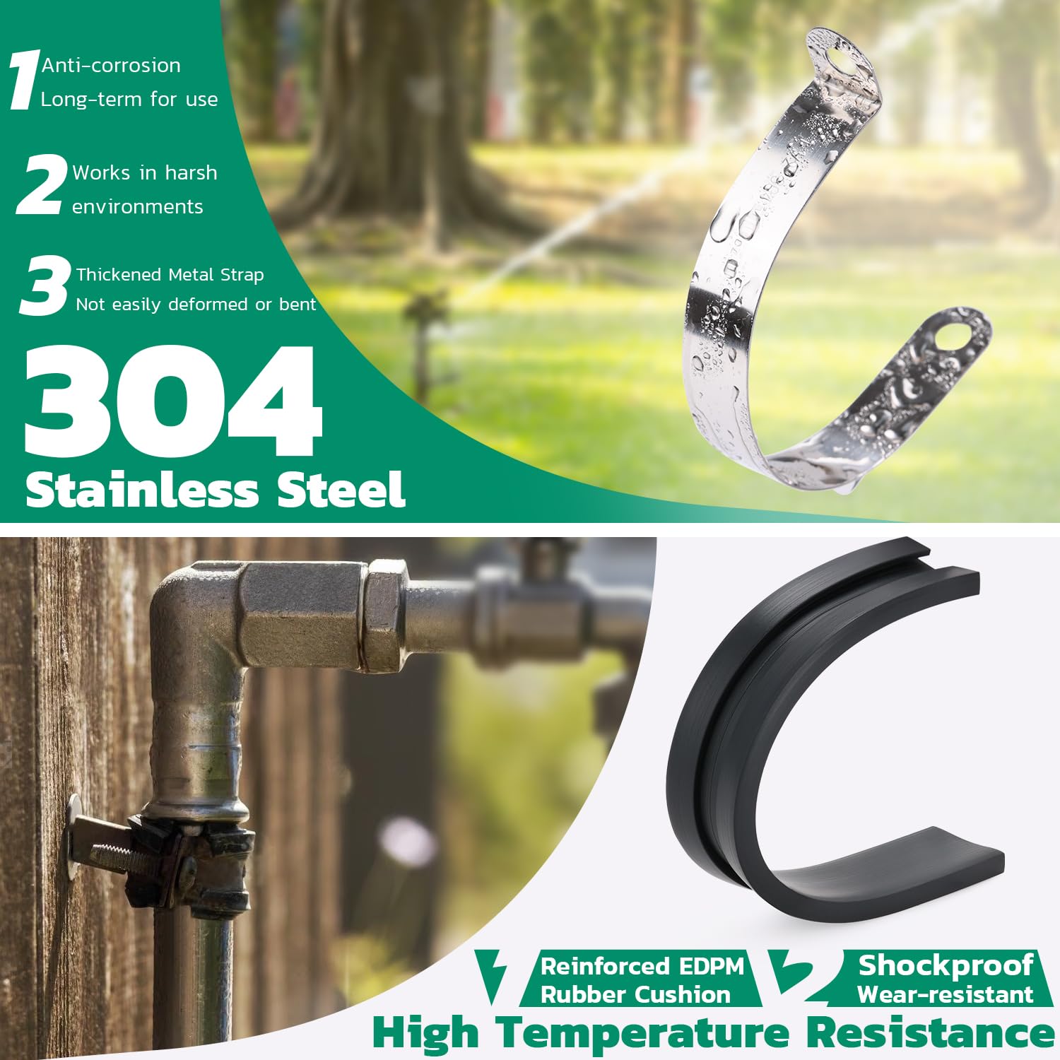 Snapklik.com : 100PCS Cable Clamps Assortment Kit,8 Sizes Stainless ...